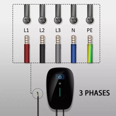 China OCPP 3 Phase EV Charging Station GB 60HZ Wall Mounted Electric Car Charger for sale