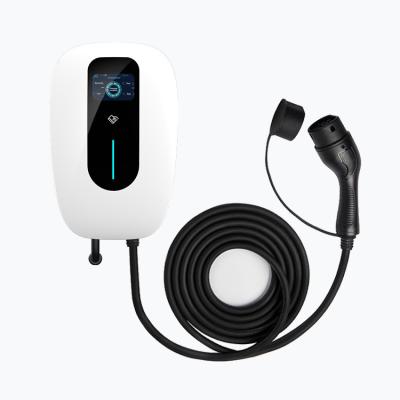 China 22KW Type 2 Wallbox Charging Station IP65 CE White Orange Purple for sale