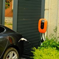 China Indoor Outdoor Orange Wallbox EV Charger 22KW 32A Mobile Control for sale