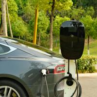 China IP65 Waterproof Outdoor Car Charging Point , 32A Car Charger with LCD Screen for sale