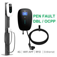 China Type 2 Commercial EVSE LCD Screen 7kw Charging Point Customized for sale