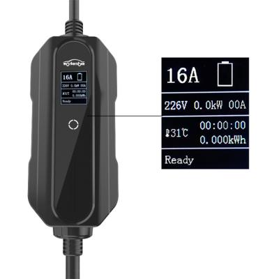 China 3.5kW Portable Level 2 EV Charger 16A Indoor EV AC Charger For Home Use for sale