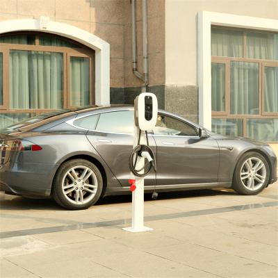 China Quick Floor Mounted EV Charger 380V 5G GB White Green Black for sale