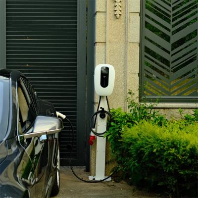 China OCPP App Floor Mounted EV Charger WIFI 4G 3.5 Meter Cable for sale