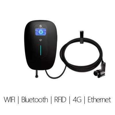 China OCPP 1.6 Smart Home EV Charger IEC 62196-2 AC 7KW 32A Blue Orange Purple for sale