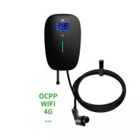 China 5G Type 2 EV Home Charger Floor Stand 11KW  With Screen Display for sale