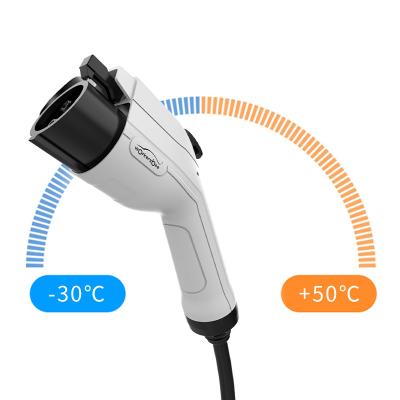 China 16A EV Charging Gun 1 Phase 7.2kW Electric Car Charging Cable Type 2 To Type 2 for sale