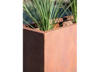 China Garden Corten Steel Cube Planter for sale