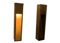 China Ourdoor Garden Corten Steel Bollard Lights for sale
