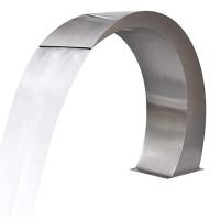 China Curved Stainless Steel Waterfall Swimming Pool Spa Waterfall for sale