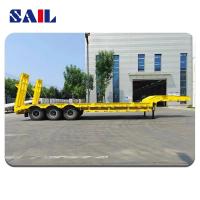 China SAIL 30 Ton 3 Axle Lowbed Semi Trailer 17.9 Meters Heavy Duty Transport for sale