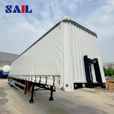 China SAIL 3 Axle 13.75m 30 Ton Payload Side Curtain Semi Trailer for Logistics Freight for sale