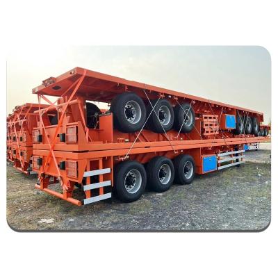 China SAIL 3 Axle 13.6m Steel Flatbed Semi Trailer for Container and Western Flatbed Transport for sale
