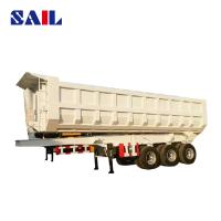 China SAIL Custom 8.3m 3 Axle Diesel Hydraulic Cylinder Tipping Tipper Dump Semi Trailer Dump Truck for sale