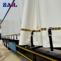 China Sail 3 Axle 60 Ton 40ft Steel Flatbed Side Curtain Van Semi Trailer Sliding Cargo Transport OEM for sale