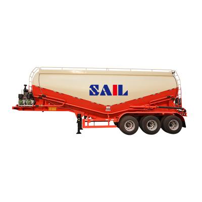 China SAIL 3/4 Axle 80ton Large Capacity Dry Flyash Powder Tanker Semi Trailer Bulk Cement Tanker for sale