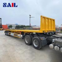 China SAIL Custom 13.6m 3 Axle 40ft Flatbed Semi Trailer 40000kg Payload Steel Container Cargo Truck for sale