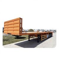 China SAIL 40 Ton Flatbed Semi Trailer 40 Foot 3 Axle Flat Rack Container Trailer for sale