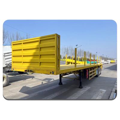 China SAIL 3 Axles 40ft Flatbed Semi Trailer Heavy Cargo Steel Frame Q345 for sale