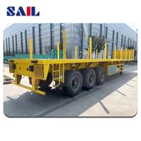 China SAIL 3 Axles 40ft Flatbed Semi Trailer Heavy Cargo Steel Frame Q345 for sale