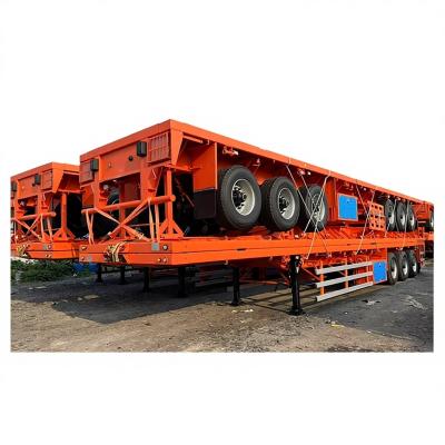 China SAIL Custom 3 Axle 13.6m Steel Flatbed Semi Trailer 30T-60T Capacity for Saudi Arabia for sale