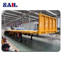 China SAIL Custom 3 Axle 13.6m Steel Flatbed Semi Trailer 30T-60T Payload for Container Transport for sale