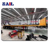China SAIL Custom 3 Axle 13.6m Steel Flatbed Semi Trailer 30T-60T Payload for Container Transport for sale