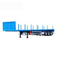 China SAIL 3 Axle 40ft Low Bed Flatbed Semi Trailer 30T-60T Capacity Q345 Steel Air Suspension for sale