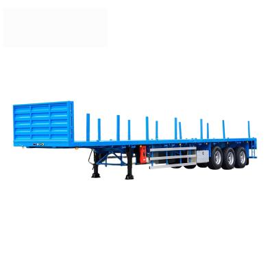 China SAIL 3 Axle 40ft Low Bed Flatbed Semi Trailer 30T-60T Capacity Q345 Steel Air Suspension for sale