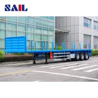 China SAIL 3 Axle 40ft Flatbed Semi Trailer 30T-60T Load Capacity Steel Truck Trailer for sale