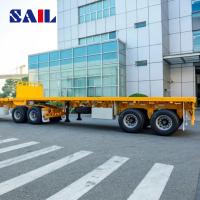 China SAIL Customized High Quality China 3 Axle 40ft Container Cargo Flatbed Tractor Semi-Trailer Steel for sale