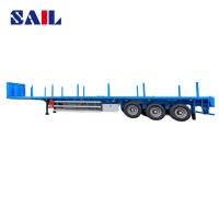 China SAIL Custom 3 Axle 40ft Flatbed Semi Trailer for Container Transport High Strength Steel for sale