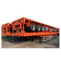 China SAIL 13.6m 3 Axle Flatbed Semi Trailer 30T-60T Capacity Air Suspension Steel Flatbed Truck for sale