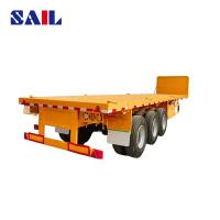 China SAIL 13.6m 3 Axle Flatbed Semi Trailer 30T-60T Capacity Air Suspension Steel Flatbed Truck for sale