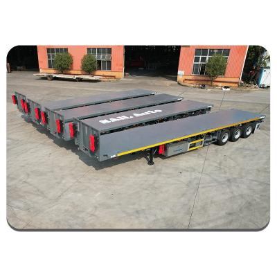 China SAIL 20ft 40ft 3-Axle Steel Flatbed Semi-Trailer for Container Shipping Carrier Truck for sale