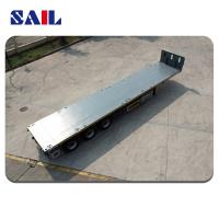 China SAIL 20ft 40ft 3-Axle Steel Flatbed Semi-Trailer for Container Shipping Carrier Truck for sale