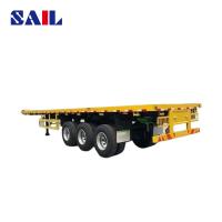 China SAIL 13.6m 3 Axle 40ft Flatbed Semi Trailer for Container Transport for sale