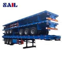 China SAIL 13.6m 3 Axle 40ft Flatbed Semi Trailer for Container Transport for sale