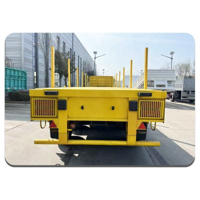 China SAIL Custom 50ton Triaxle 20ft 40ft Aluminium Flat Deck Semi Trailer Flatbed Truck Trailer for sale