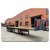 China SAIL Customized 20ft 40ft Steel Flatbed Semi Trailer 3 Axle for Tractor Shipping for sale