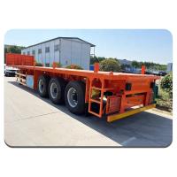 China SAIL 3 Axles 53 Foot Steel Flatbed Semi Trailer 40 Ton Capacity Container Transport for sale