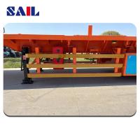 China SAIL 3 Axles 53 Foot Steel Flatbed Semi Trailer 40 Ton Capacity Container Transport for sale