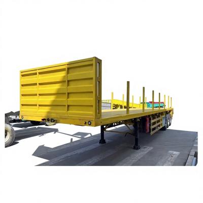 China SAIL 3 Axles 40ft Flatbed Semi Trailer 30T-60T Payload Heavy Duty Steel Frame for sale