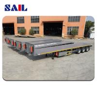China SAIL 20ft 40ft 53ft 3 Axle 6x4 Steel Flatbed Semi Trailer for Container Cargo Transport for sale