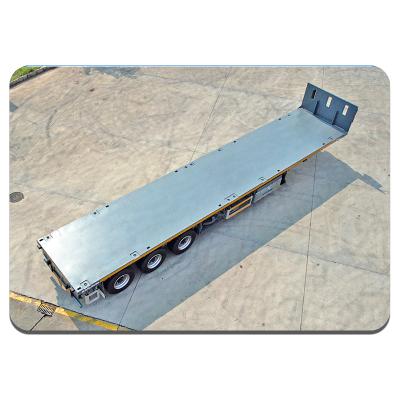 China SAIL 3 Axle Flatbed Semi-Trailer 40 ft 30-60ton Capacity Customizable Cargo Transport with Container Lock for sale