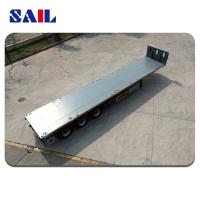 China SAIL 3 Axle Flatbed Semi-Trailer 40 ft 30-60ton Capacity Customizable Cargo Transport with Container Lock for sale