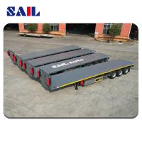 China SAIL 3 Axle Flatbed Semi-Trailer 40 ft 30-60ton Capacity Customizable Cargo Transport with Container Lock for sale