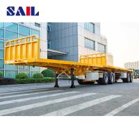 China SAIL 3 Axle 40ft Steel Container Flatbed Semi Trailer 60T Capacity Air Suspension for sale
