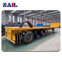China SAIL 3 Axle 40ft Steel Container Flatbed Semi Trailer 60T Capacity Air Suspension for sale