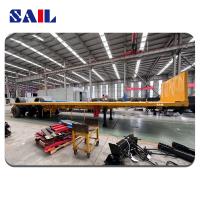 China SAIL 3 Axle 40ft Steel Container Flatbed Semi Trailer 60T Capacity Air Suspension for sale